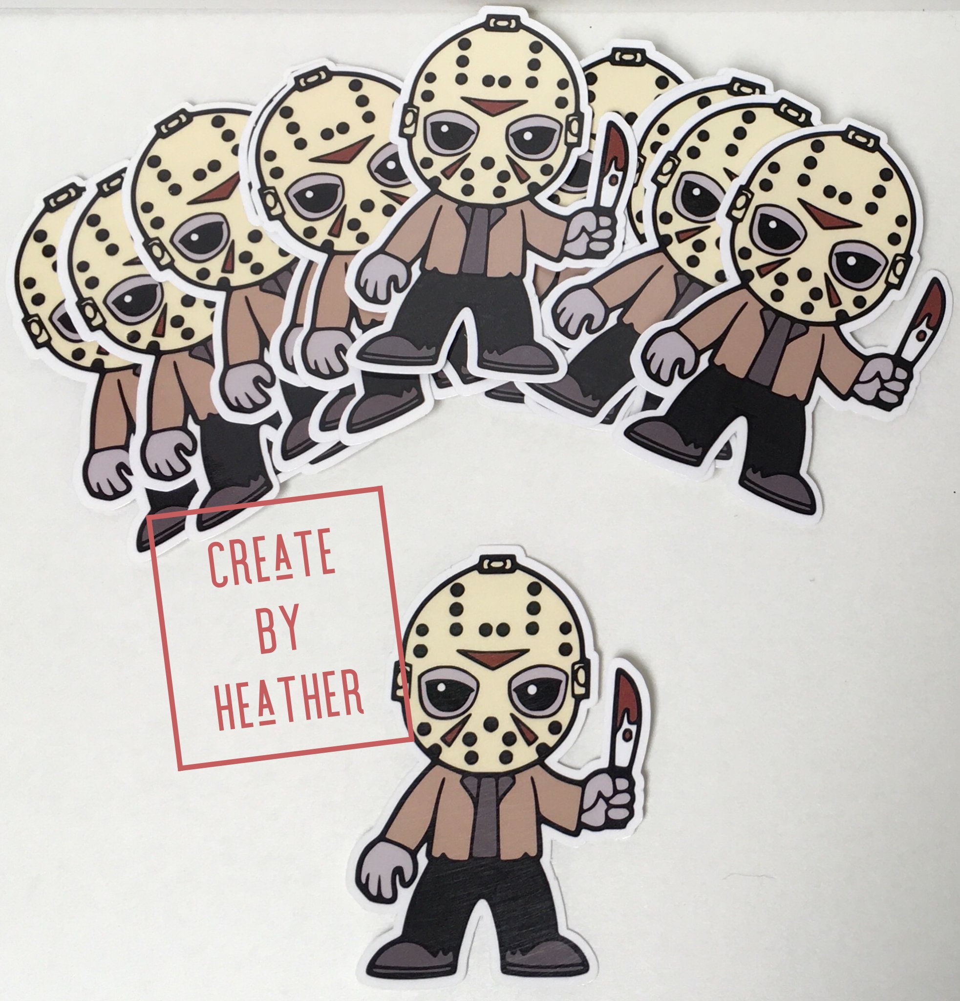 Horror Movie Character Stickers Halloween Scary Killers | Etsy