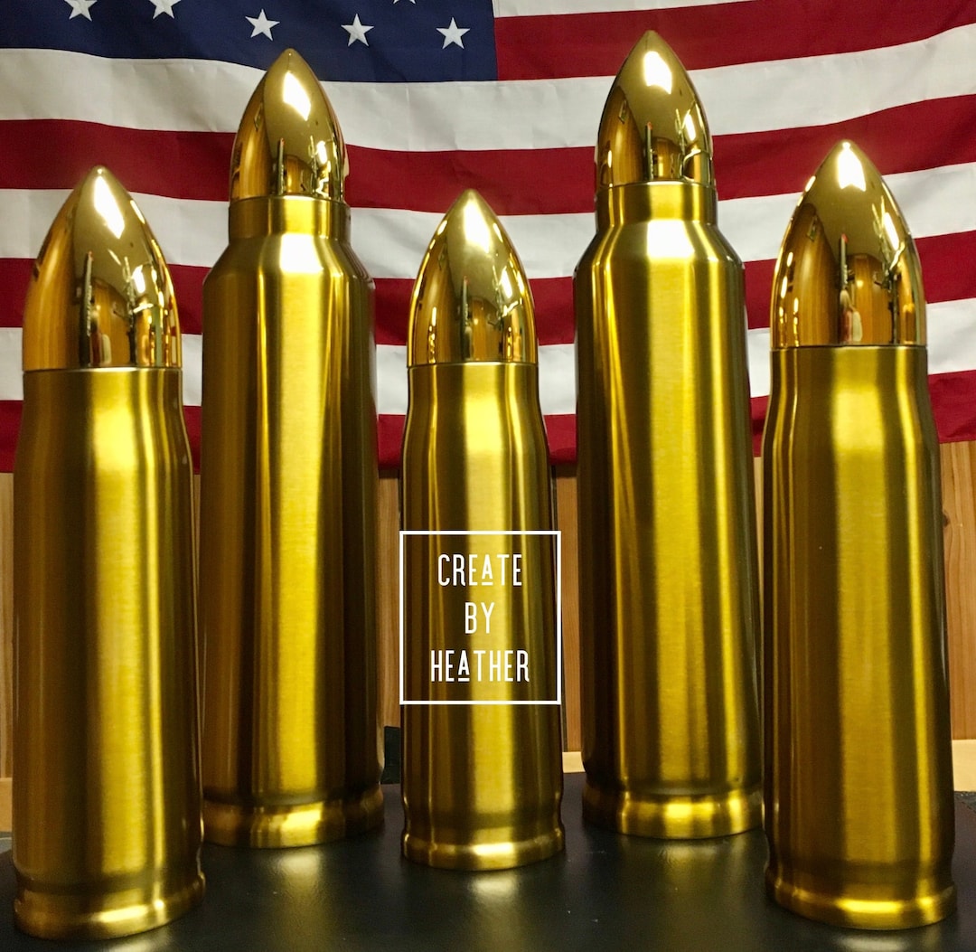 Bullet Water Bottle, Bullet Shaped Tumbler, Military Tumbler, American ...