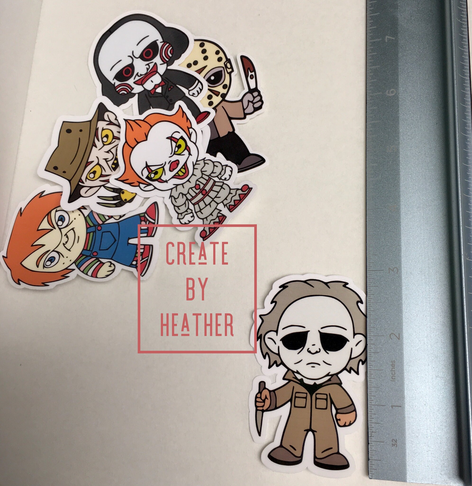 Horror Movie Character Stickers Halloween Scary Killers | Etsy