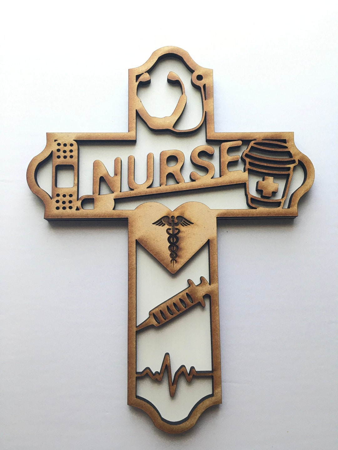 Wooden Laser Cut Nurse Cross, Medical, USA, First Responders - Etsy
