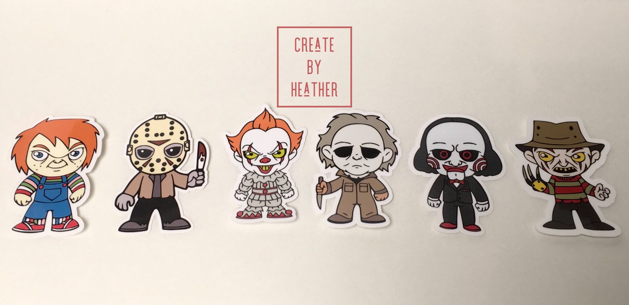 Horror Movie Character Stickers Halloween Scary Killers | Etsy