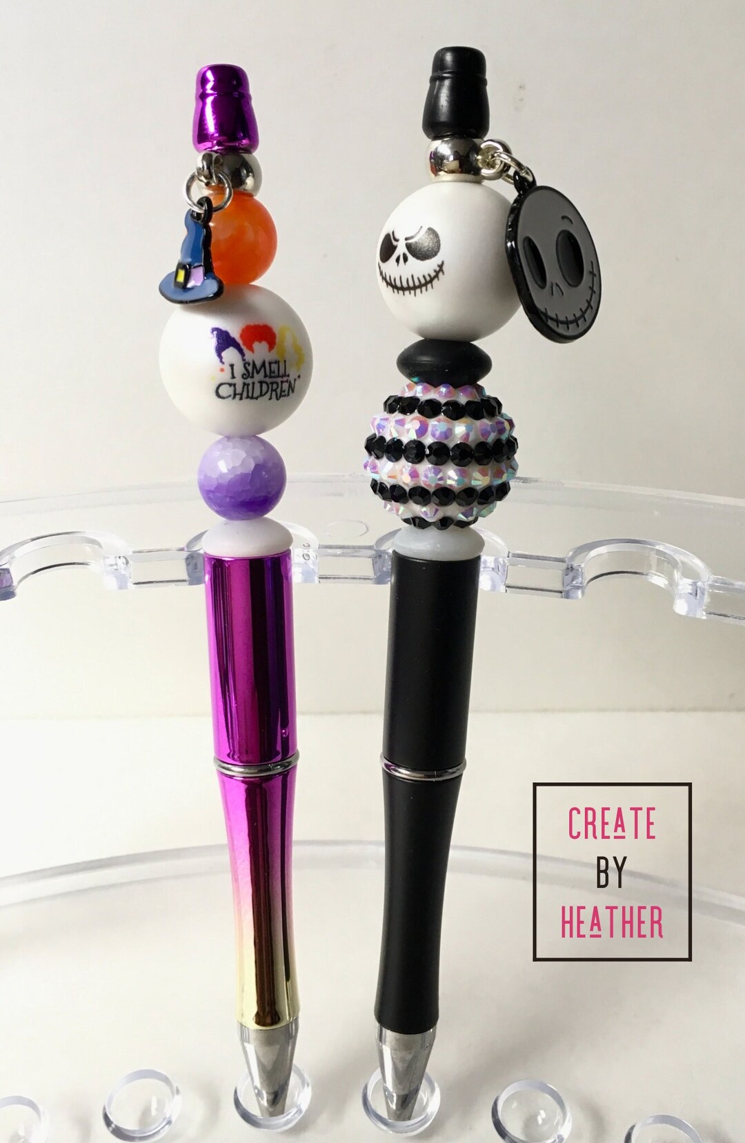 Halloween Beaded Pen: Jack, Witches, Black Ink Ballpoint Pen - Etsy
