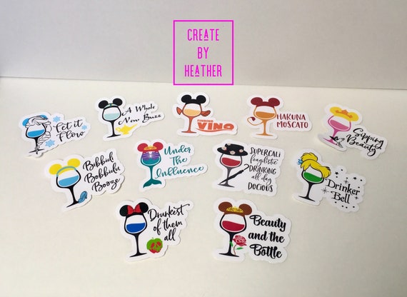 Stickers Waterproof Stickers Wine Glasses Drinking Funny | Etsy