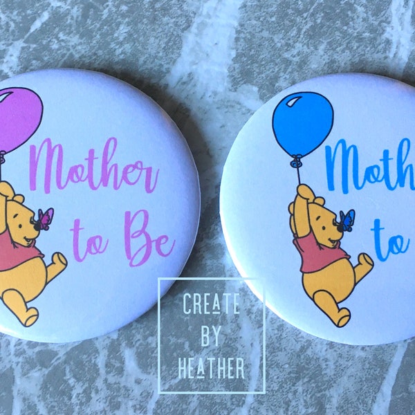 Winnie the Pooh Mom to Be Pin - Etsy