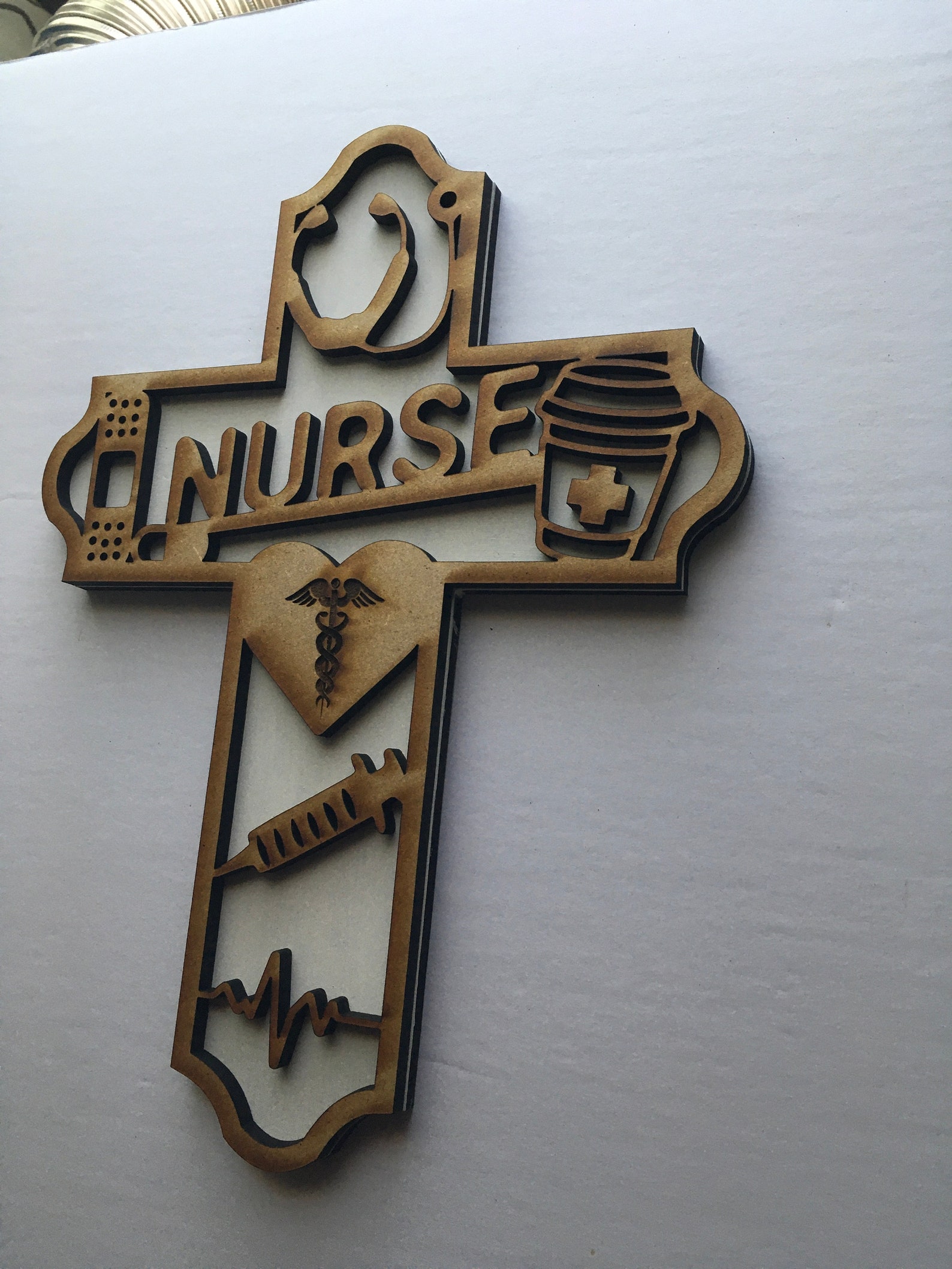 Wooden Laser Cut Nurse Cross, Medical, USA, First Responders - Etsy
