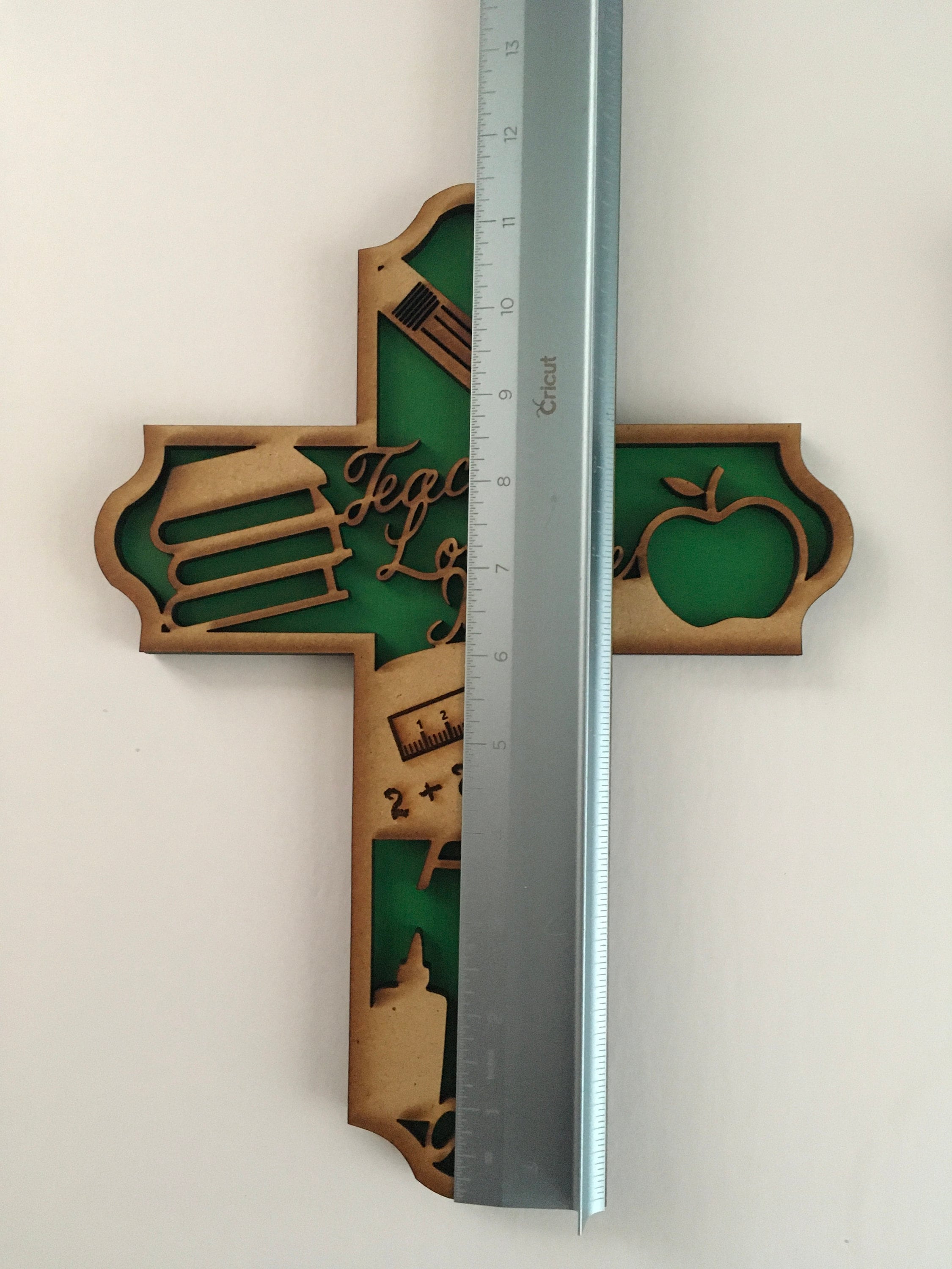 Wooden Laser Cut Teacher Cross, School, Teaching - Etsy