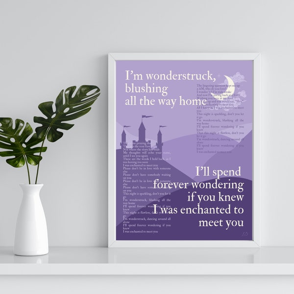 Enchanted Lyrics Poster - Etsy