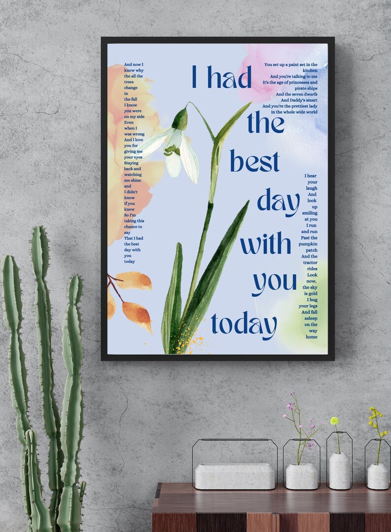 The Best Day Printable Poster, Fearless taylors Verison Digital Poster ...