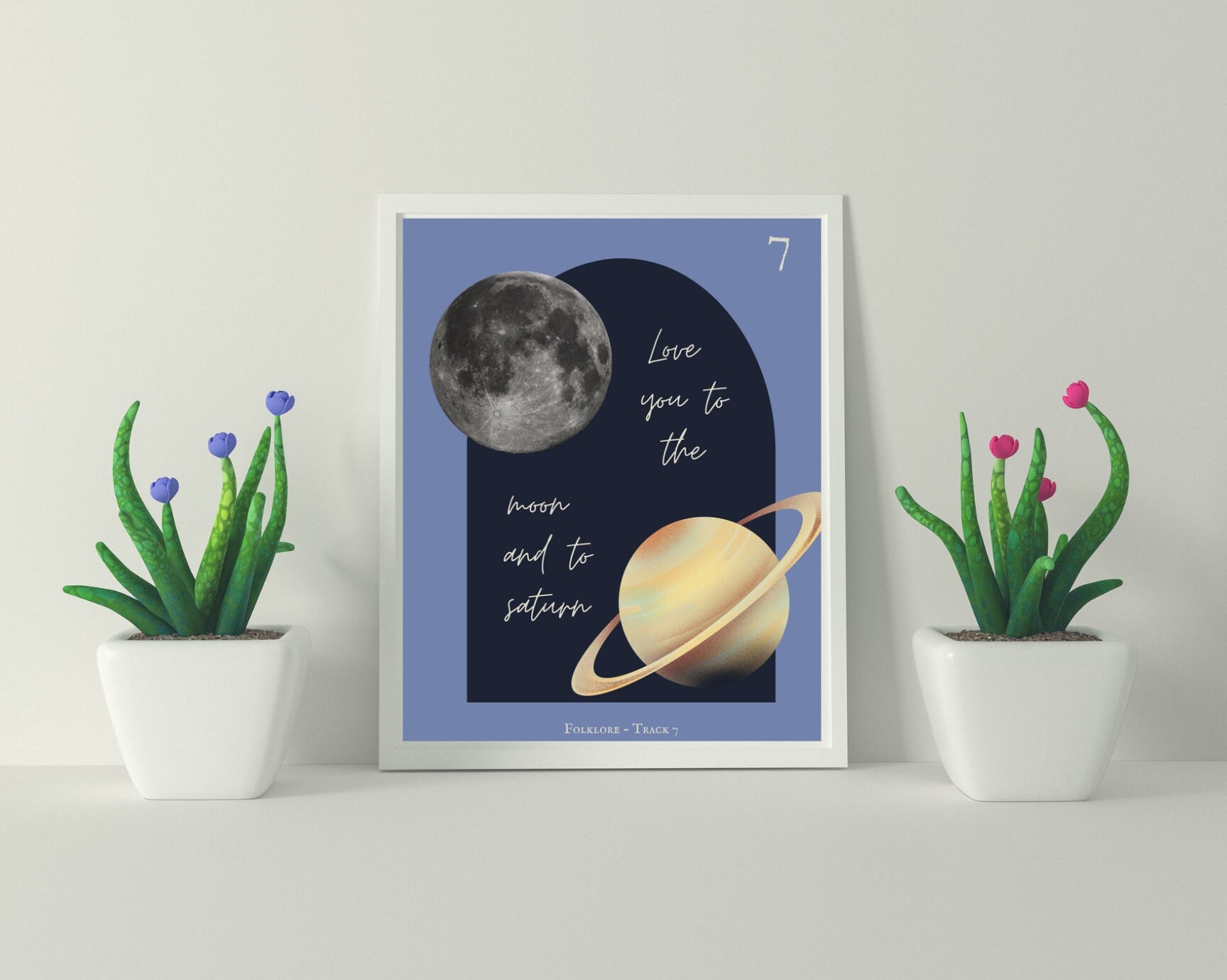 Taylor Swift Seven Print, Love You to the Moon and to Saturn, Retro ...