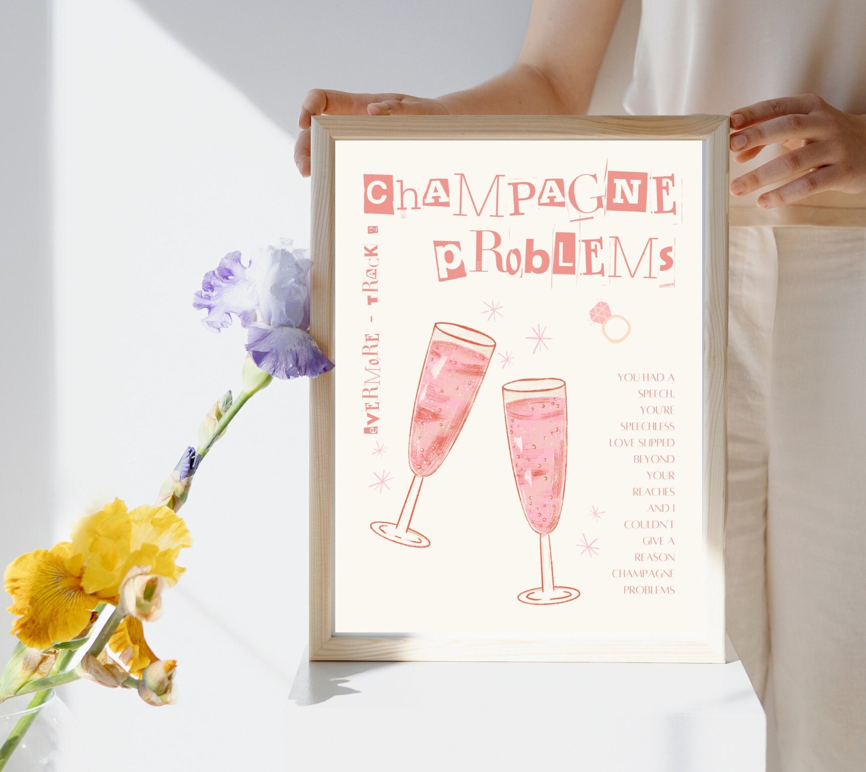 Champagne Problems Digital Download Poster, Taylor Swift Evermore Print ...