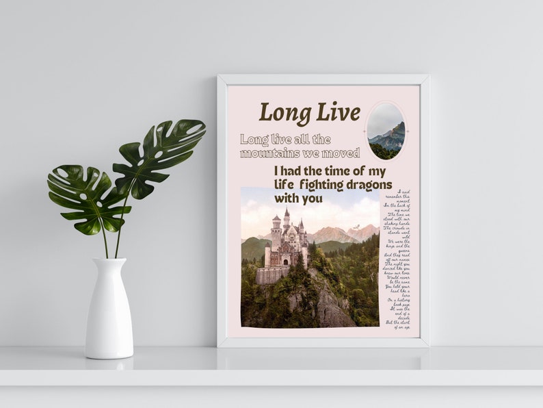 Taylor Swift Long Live Digital Print Swiftie Wall Decor - Etsy