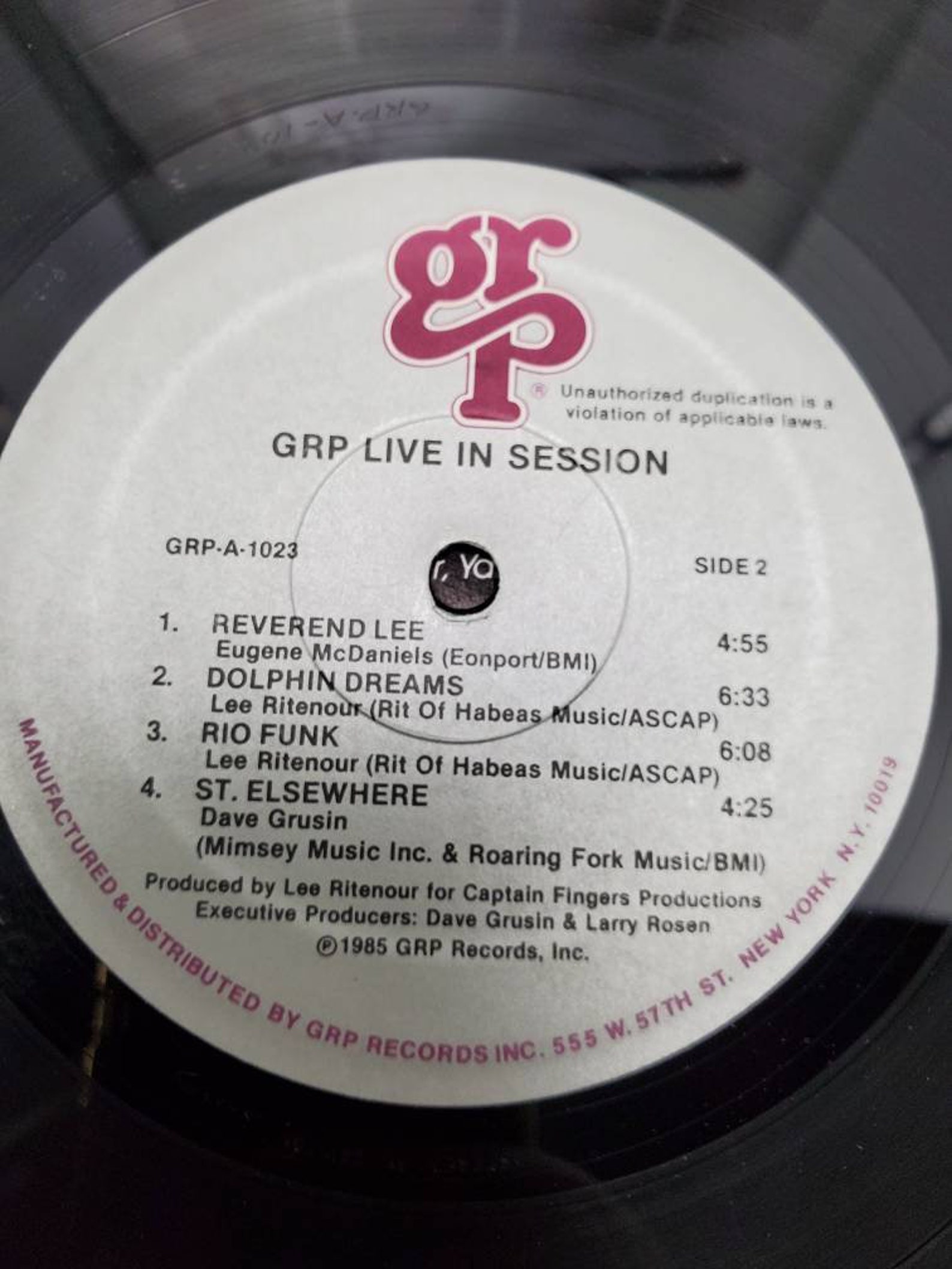 1985 GRP Live in Session LP GRP 1023 Digital Master Records | Etsy