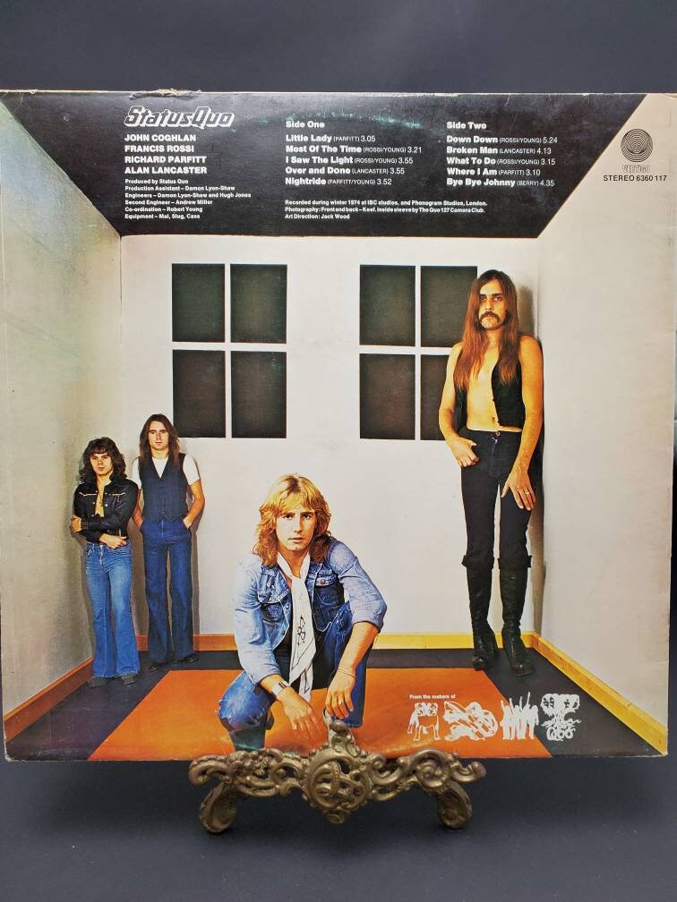 1975 Status Quo On The Level LP 6360 117 Vertigo Records Vinyl | Etsy