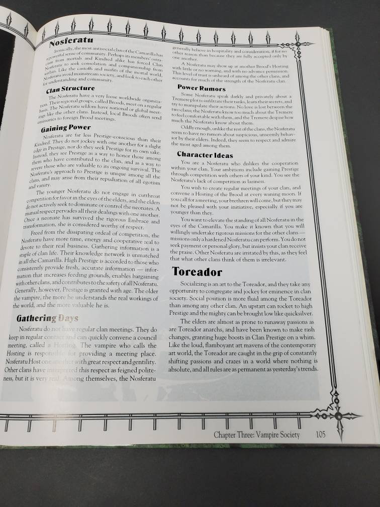 WW 2206 the Vampire Player's Guide Sourcebook for Vampire | Etsy