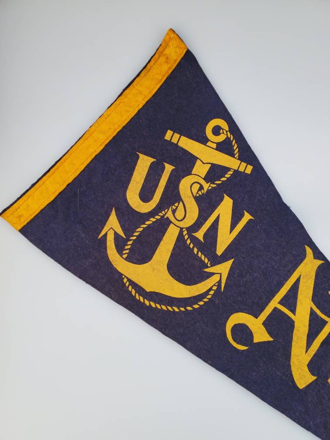 Pre War USN Navy Naval Pennant Vintage Military Memorabilia | Etsy