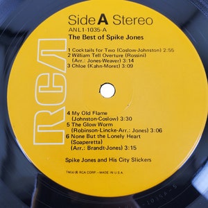 1975 Spike Jones and His City Slickers LP the Best of Spike Jones Vinyl ...