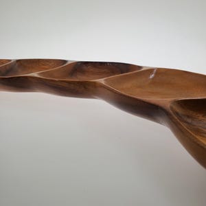 1960s Carved Large Wooden Pea Pod Serving Tray With Six Dividers - Etsy