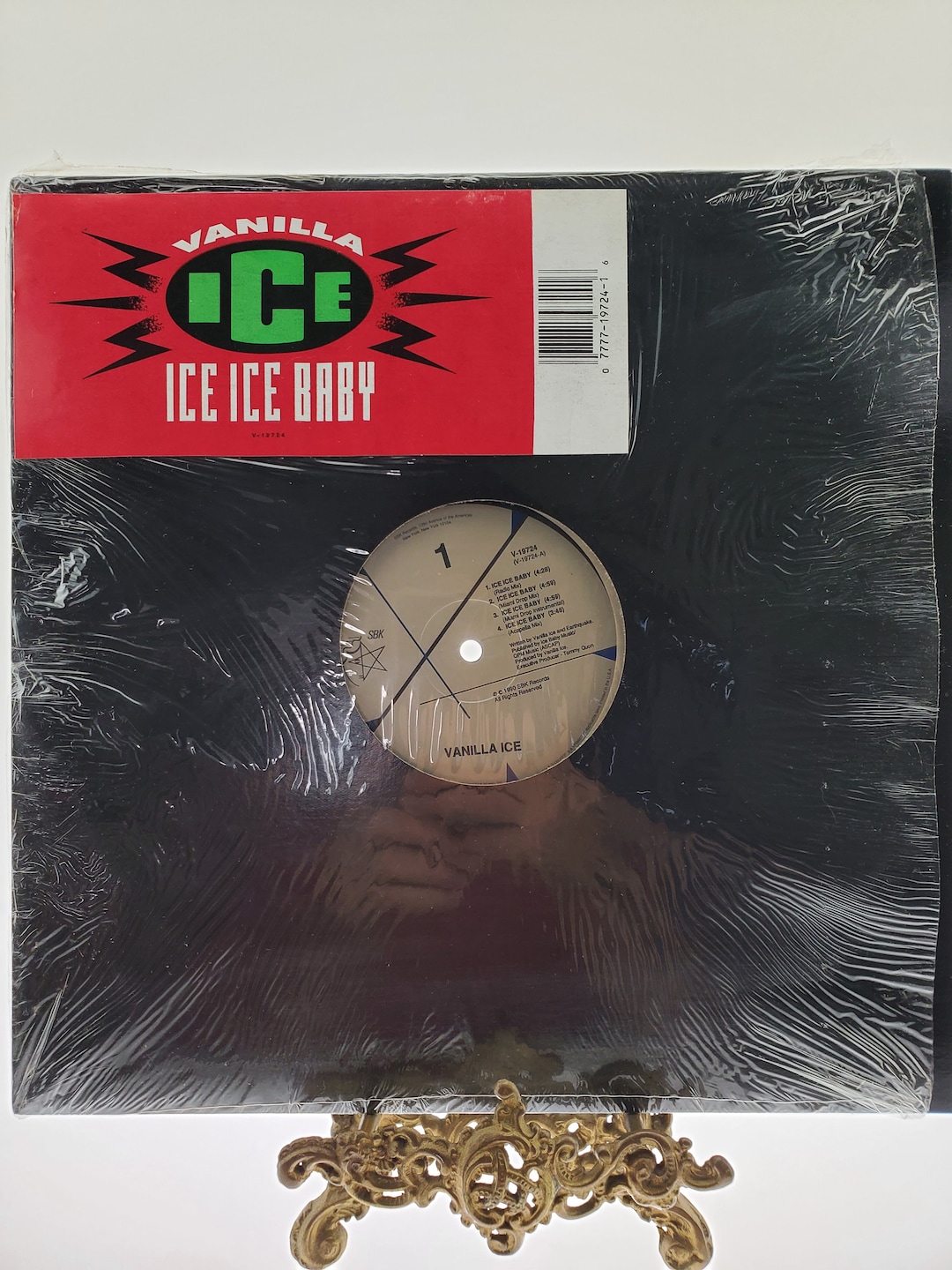 1990 Vanilla Ice Single Ice Ice Baby and Play That Funky Music V 19724 ...