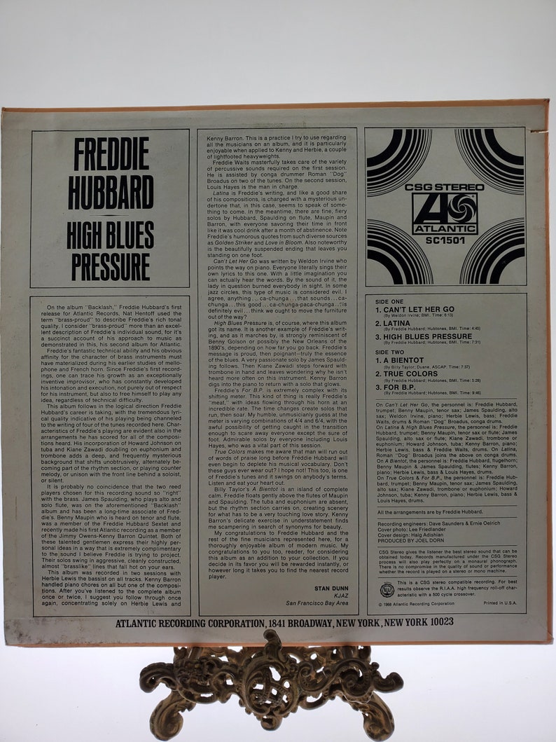 1968 Freddie Hubbard LP High Blues Pressure Stereo Vinyl Record Album ...