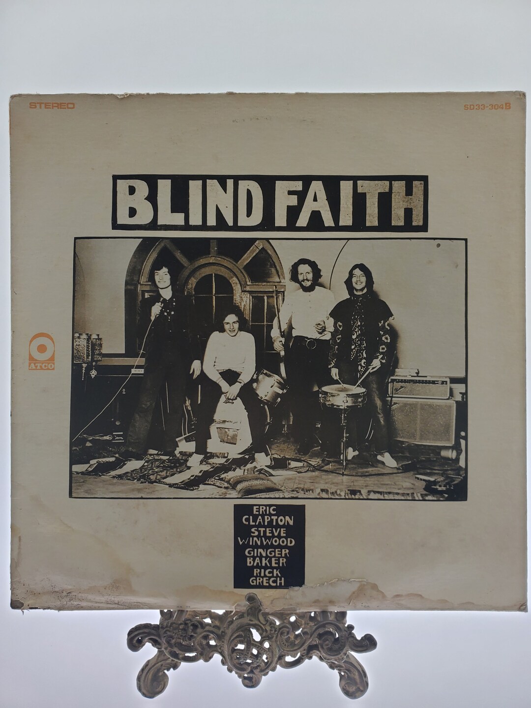 1969 Blind Faith Eric Clapton Steve Winwood Ginger Baker Rick Grech LP Self Titled Stereo Vinyl ...