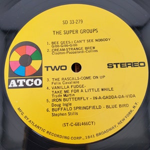 1969 the Super Groups LP Stereo Vinyl Record Album SD 33 279 Atco ...