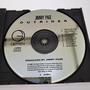 1988 Jimmy Page CD Outrider Compact Disc 9 24188 2 Geffen Records - Etsy
