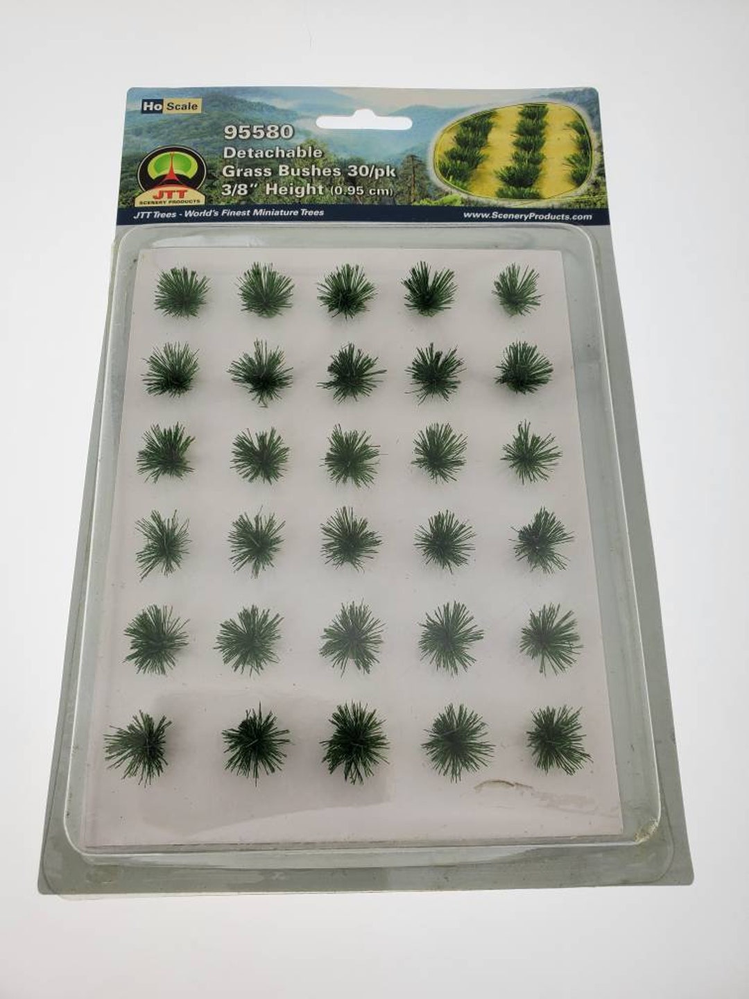 Grass Bushes Detachable 30 Pack HO Scale 3/8" Height JTT Scenery ...