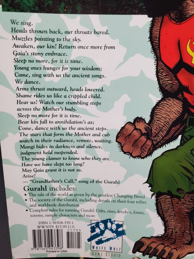 WW 3079 Gurahl A Sourcebook for Werewolf The Apocalypse | Etsy