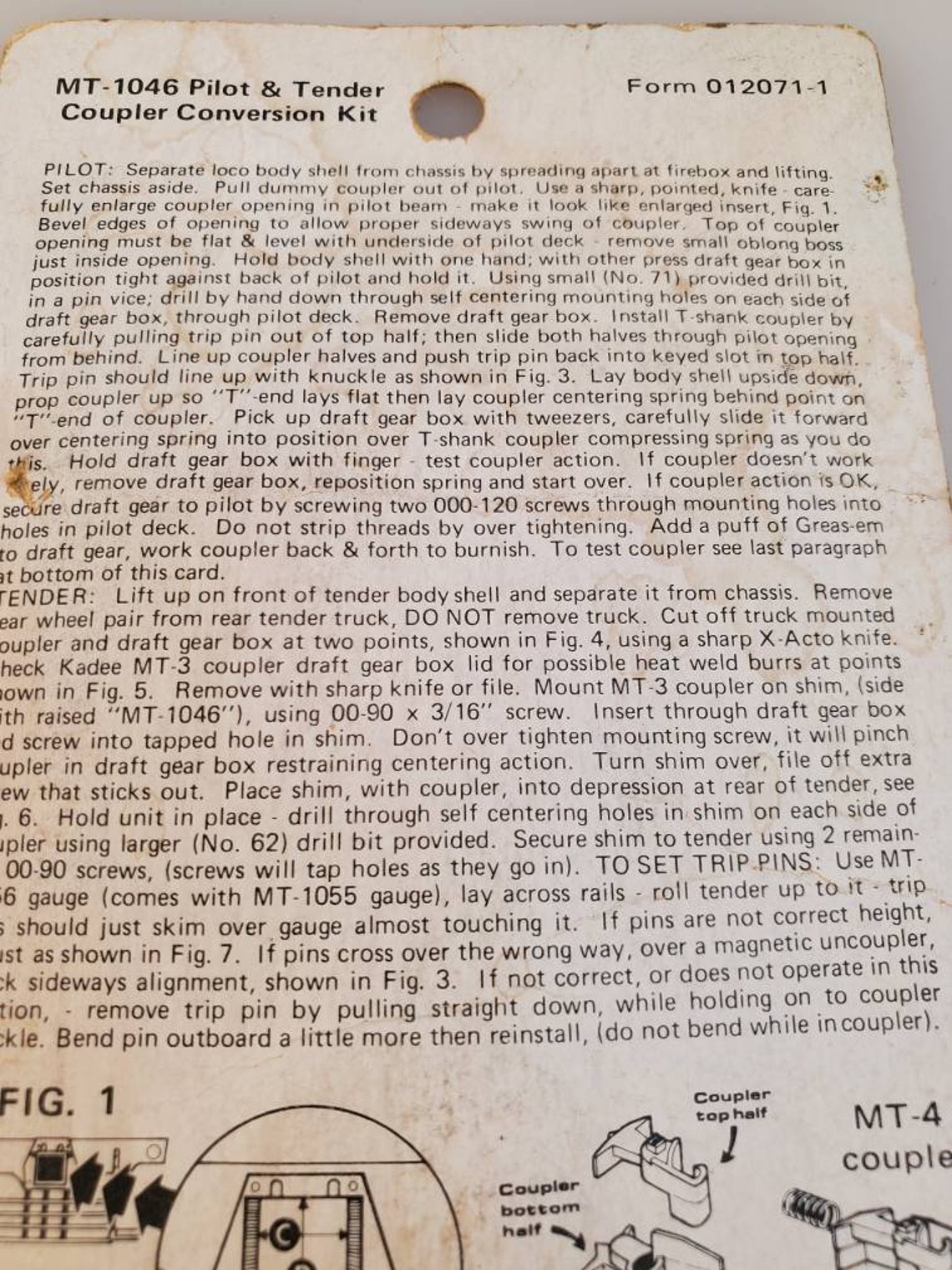 Micro Trains N Gauge Kadee MT-1046 Train Locomotive Pilot & - Etsy