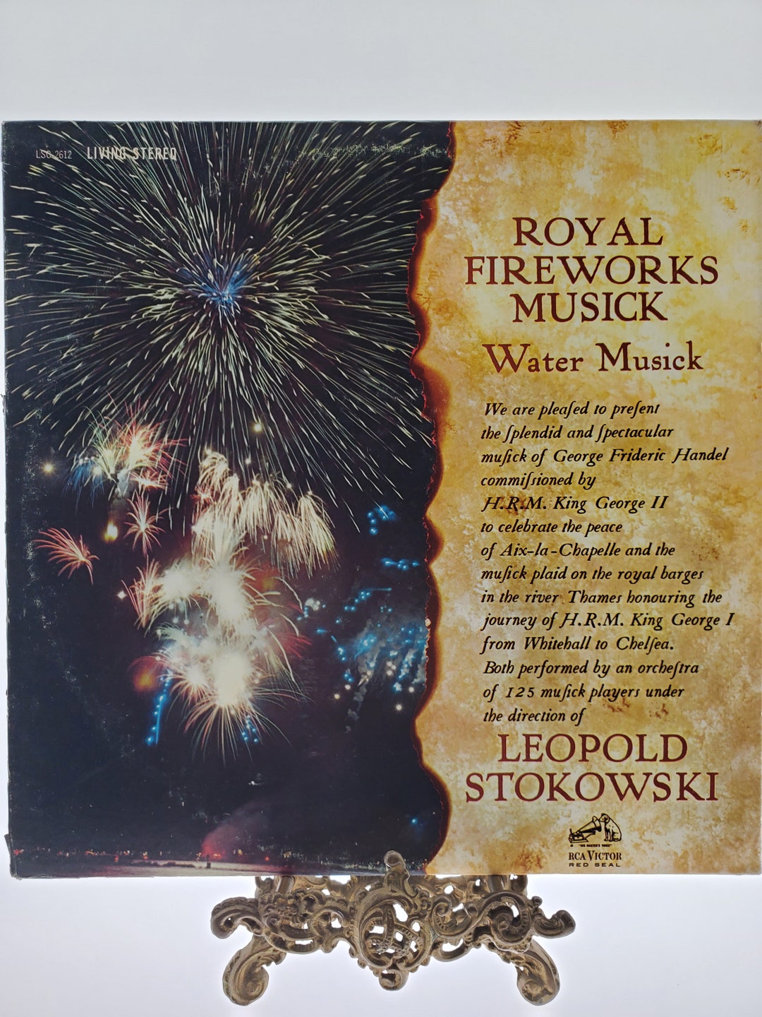 1962 Leopold Stokowski LP Handel Royal Fireworks Musick & Water Musick ...