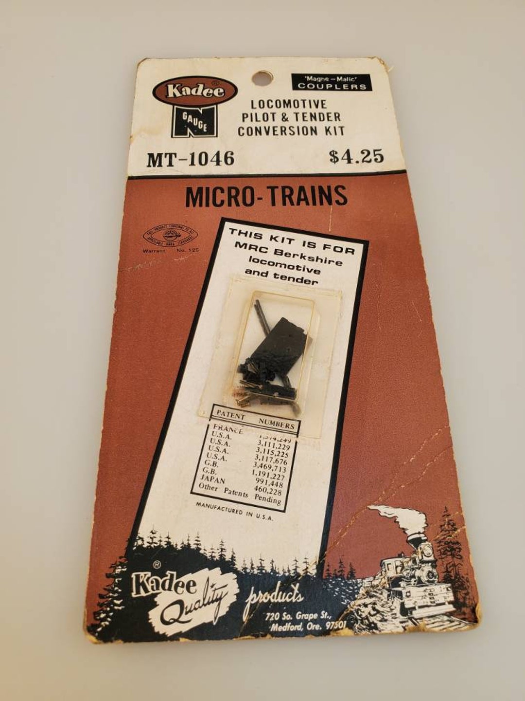 Micro Trains N Gauge Kadee MT-1046 Train Locomotive Pilot & Tender ...