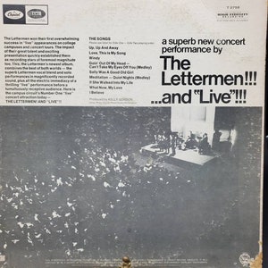 1967 the Lettermen!!! ... and "live" the Lettermen LP T 2758 Capitol ...
