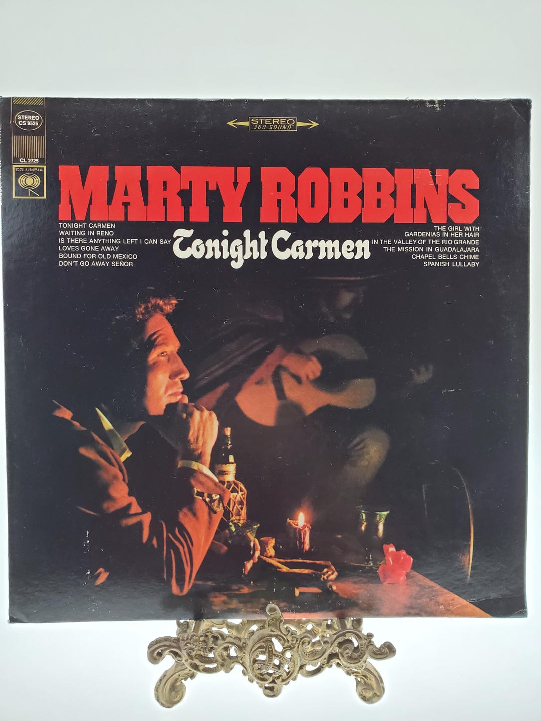 1967 Marty Robbins LP Tonight Carmen Stereo Vinyl Record Album CS 9525 ...