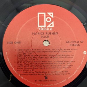1980 Patrice Rushen Posh LP 6E 302 Elektra Records Vinyl Record Album ...