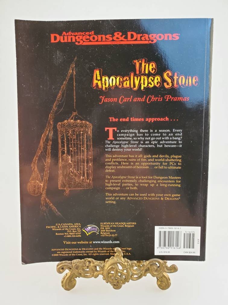 TSR 11614 The Apocalypse Stone d20 2000 Dungeons and Dragons | Etsy
