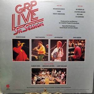 1985 GRP Live in Session LP GRP 1023 Digital Master Records Vinyl ...