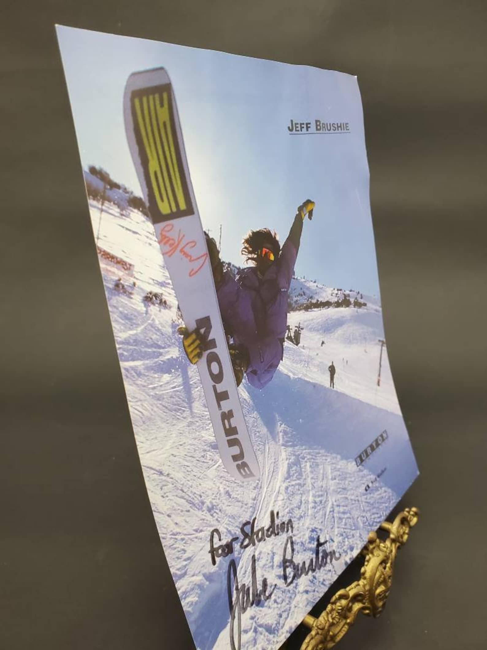1990s Jake Burton Autograph on Jeff Brushie's Photograph - Etsy