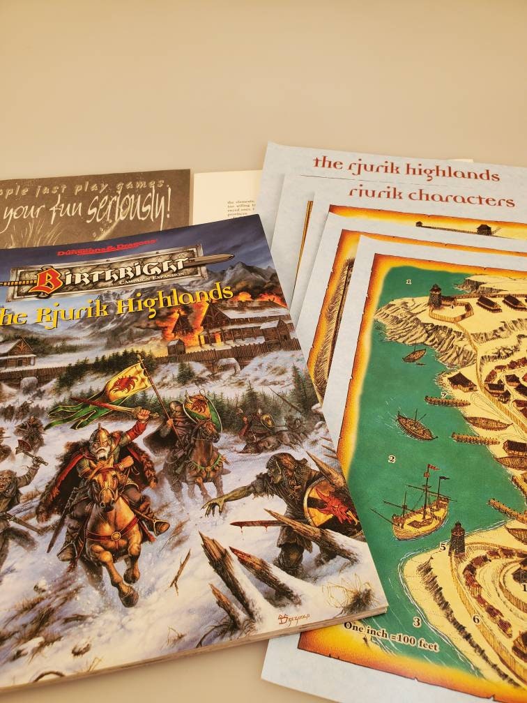 TSR 3121 Birthright The Rjurik Highlands Advanced Dungeons and | Etsy