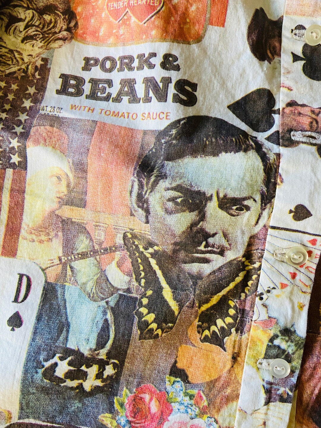 S, Rare Vintage 90s Pork and Beans Shirt, Georgia Peach Southern Theme ...