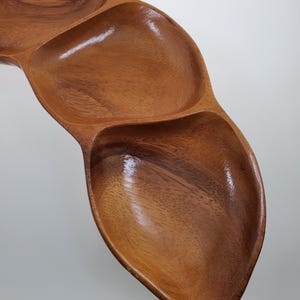 1960s Carved Large Wooden Pea Pod Serving Tray With Six Dividers - Etsy