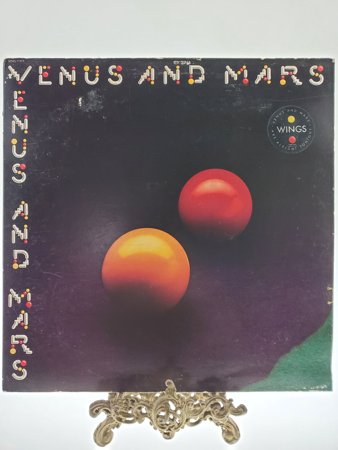 1975 Wings LP and Posters Venus and Mars Are Alright Tonight Stereo Vinyl Record Album SMAS ...