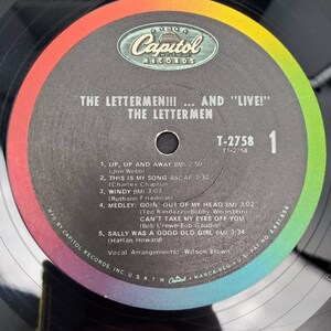 1967 the Lettermen!!! ... and "live" the Lettermen LP T 2758 Capitol ...