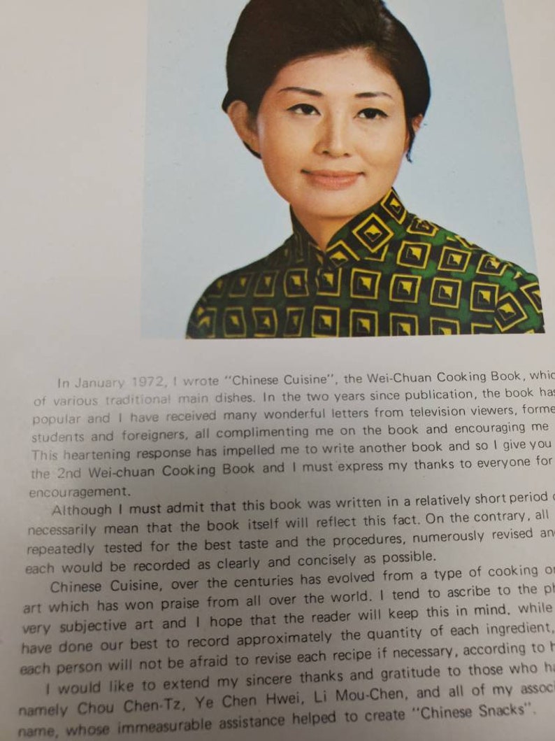 1974 Chinese Snacks Wei-chuan Cooking Book Huang Su Huei - Etsy