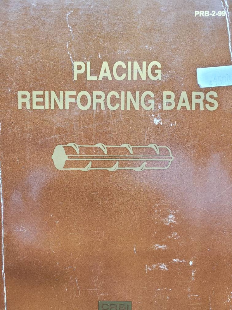 1997 Placing Reinforcing Bars CRSI Concrete Reinforcing Steel | Etsy