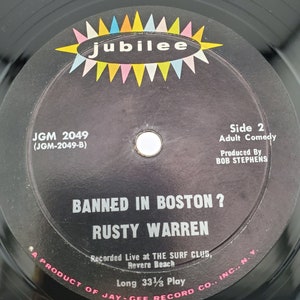 1963 Rusty Warren LP Banned in Boston? Mono Vinyl Record Album JGM 2049 ...