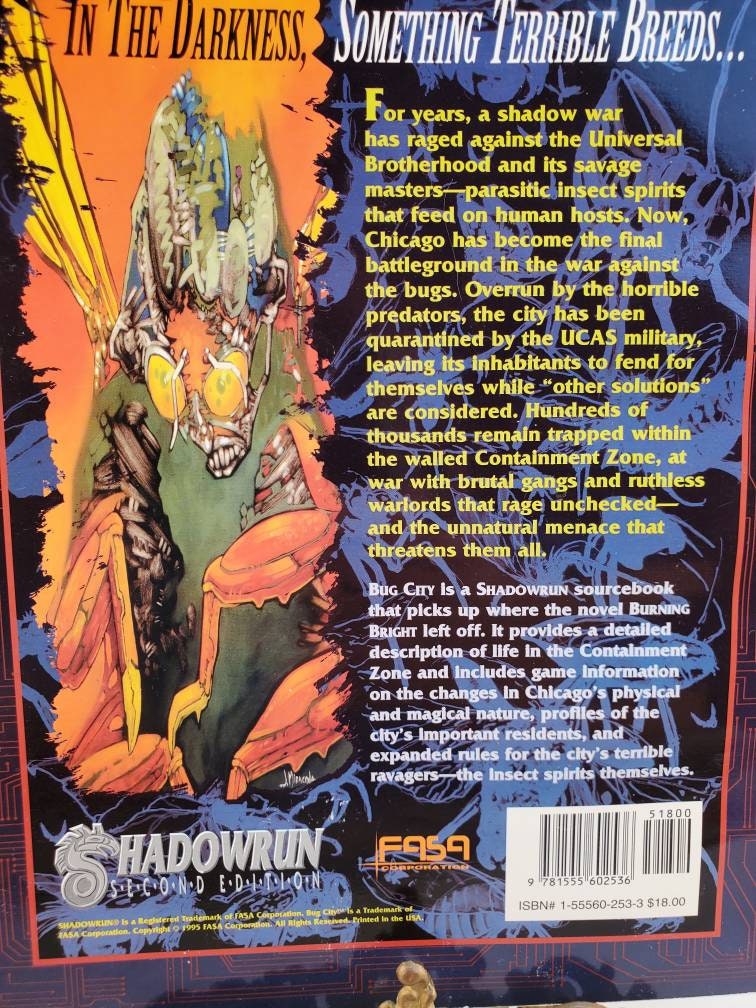 FASA 7117 Bug City A Shadowrun Sourcebook ISBN 9 781555 602536 - Etsy UK