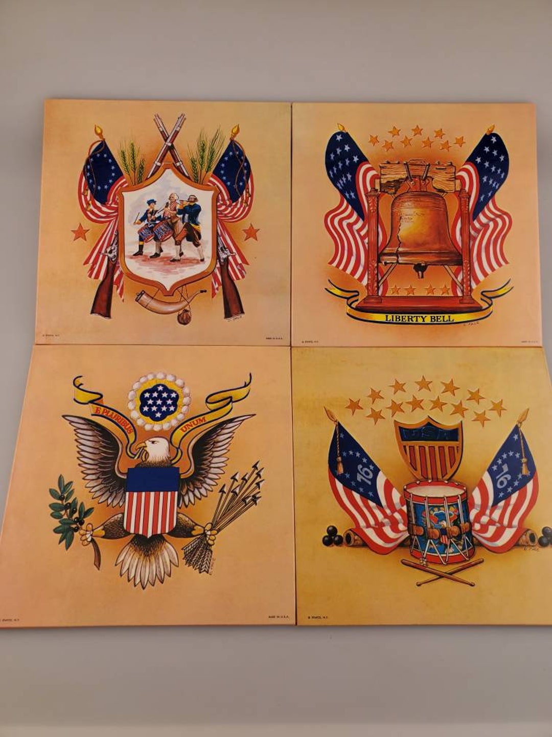 Set of 4 Spirit of '76 Bicentennial Stapco Trivets Wall Hanging - Etsy