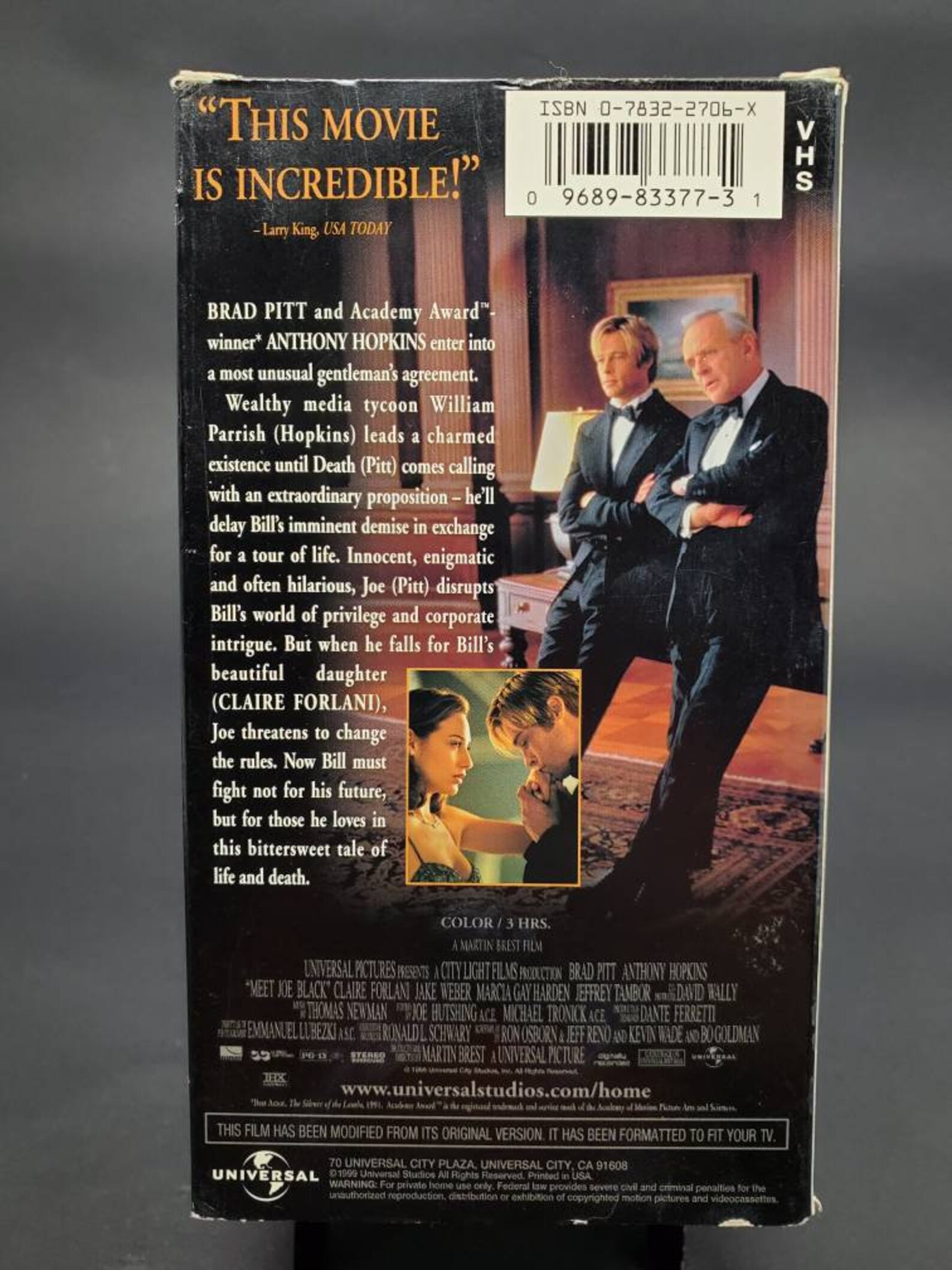 1999 Meet Joe Black VHS VCR Tape ISBN 0 7832 2706 X Isbn 0 | Etsy