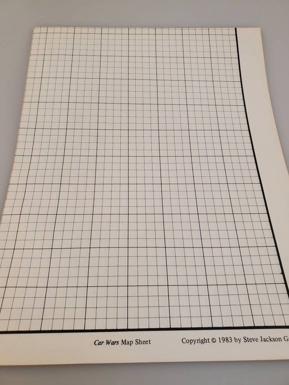 Car Wars 32x21 Map Sheet Double Sided Graph Paper | Etsy