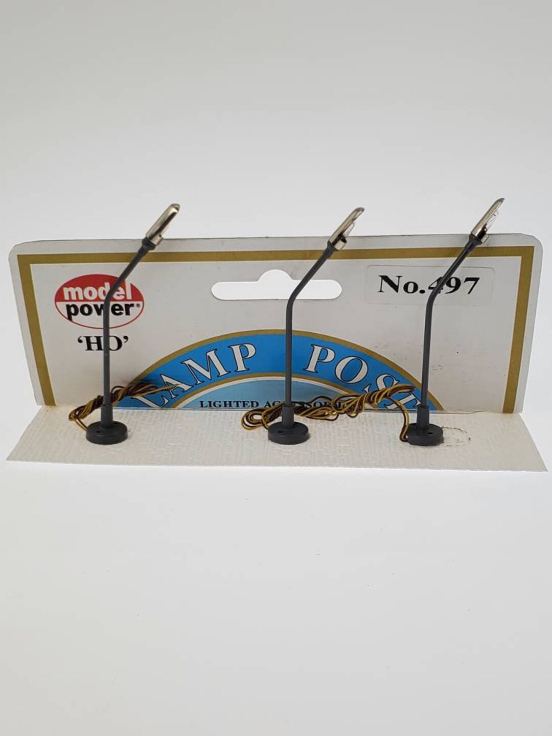 Three HO Scale Lighted Lamp Posts Model Power No 497 Lighted ...